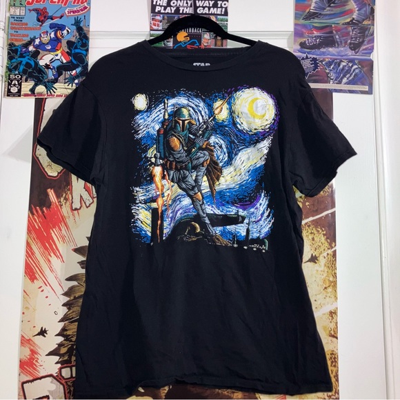 MAD Engine | Shirts | Star Wars Mad Engine Boba Fett Starry Night ...